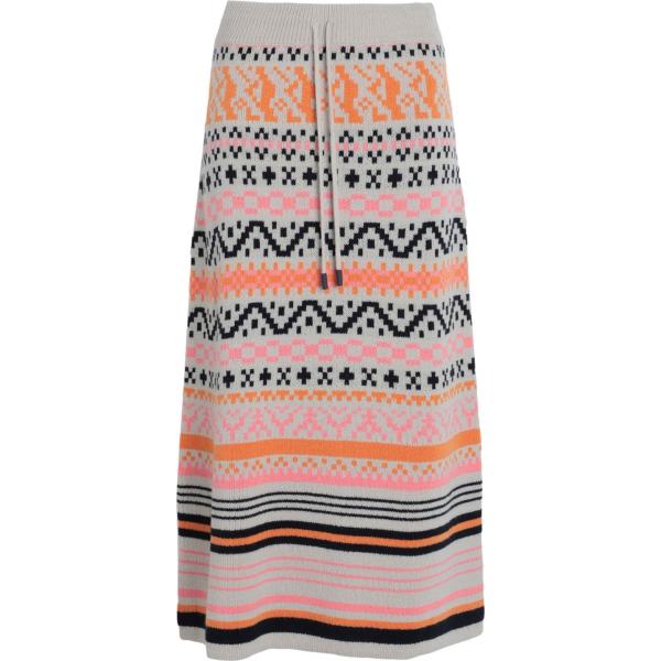 Falda longuette mujer light gray con diseños de punto con lazos lana MAX&Co. | Bantoa